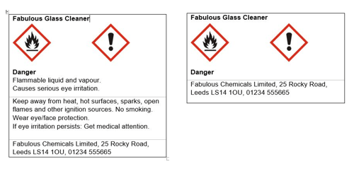 Guide to labelling of chemical products, including small packages ...